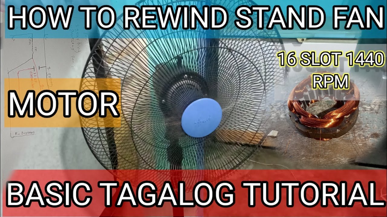 HOW TO REWIND STAND FAN MOTOR (75MMX16MM)#tablefanmotor#wallfanrewind ...