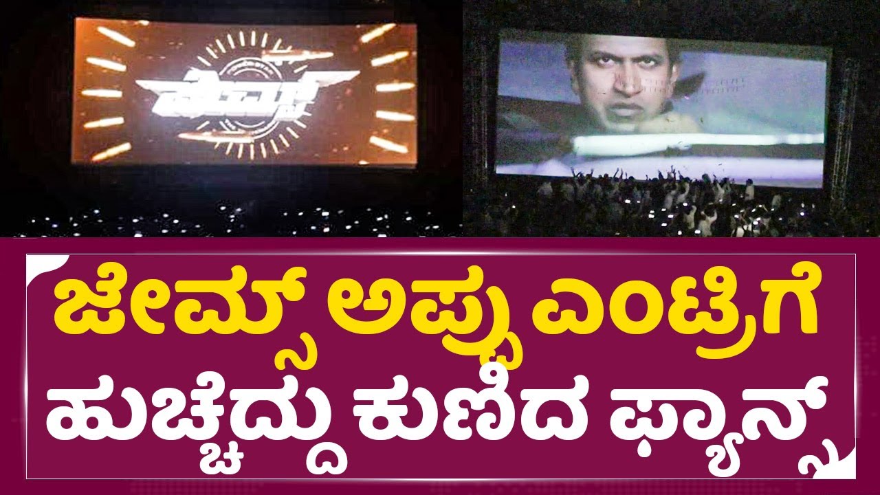 James Fans Craze: ಜೇಮ್ಸ್ ಅಪ್ಪು ಎಂಟ್ರಿಗೆ ಹುಚ್ಚೆದ್ದು ಕುಣಿದ ಫ್ಯಾನ್ಸ್ ...