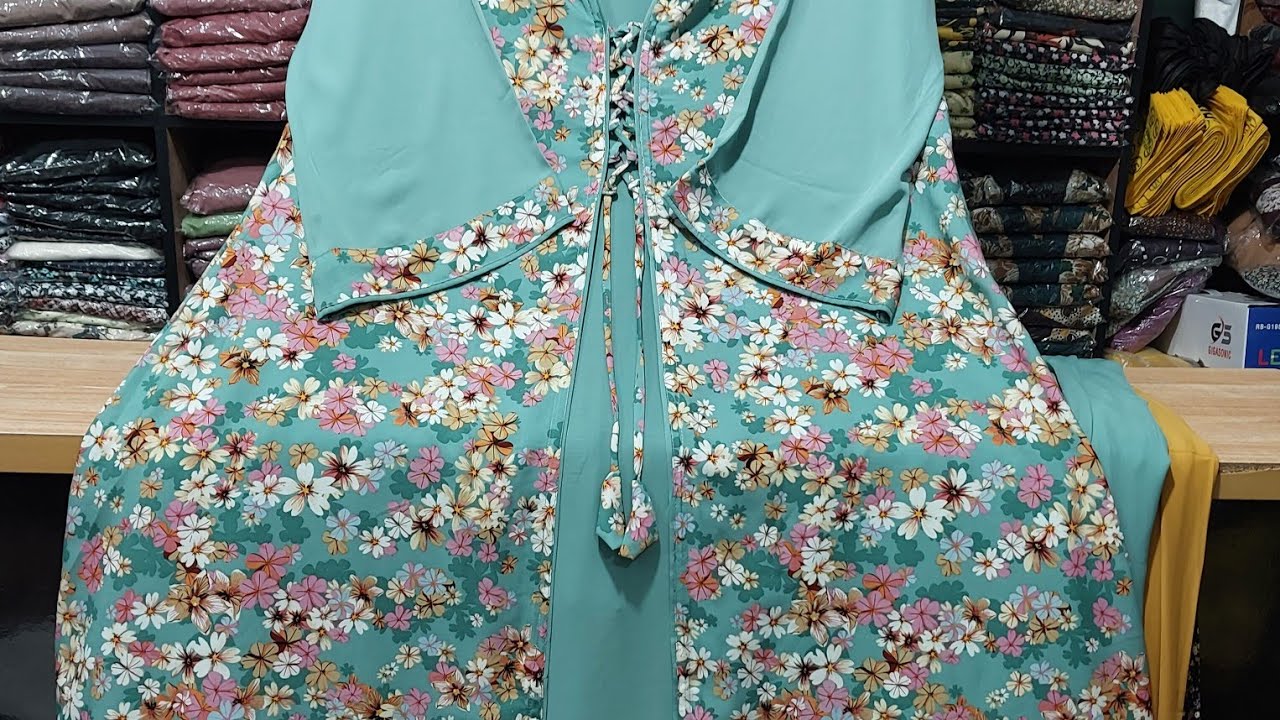 New designer printed 4 part borka collection with hijab || - YouTube