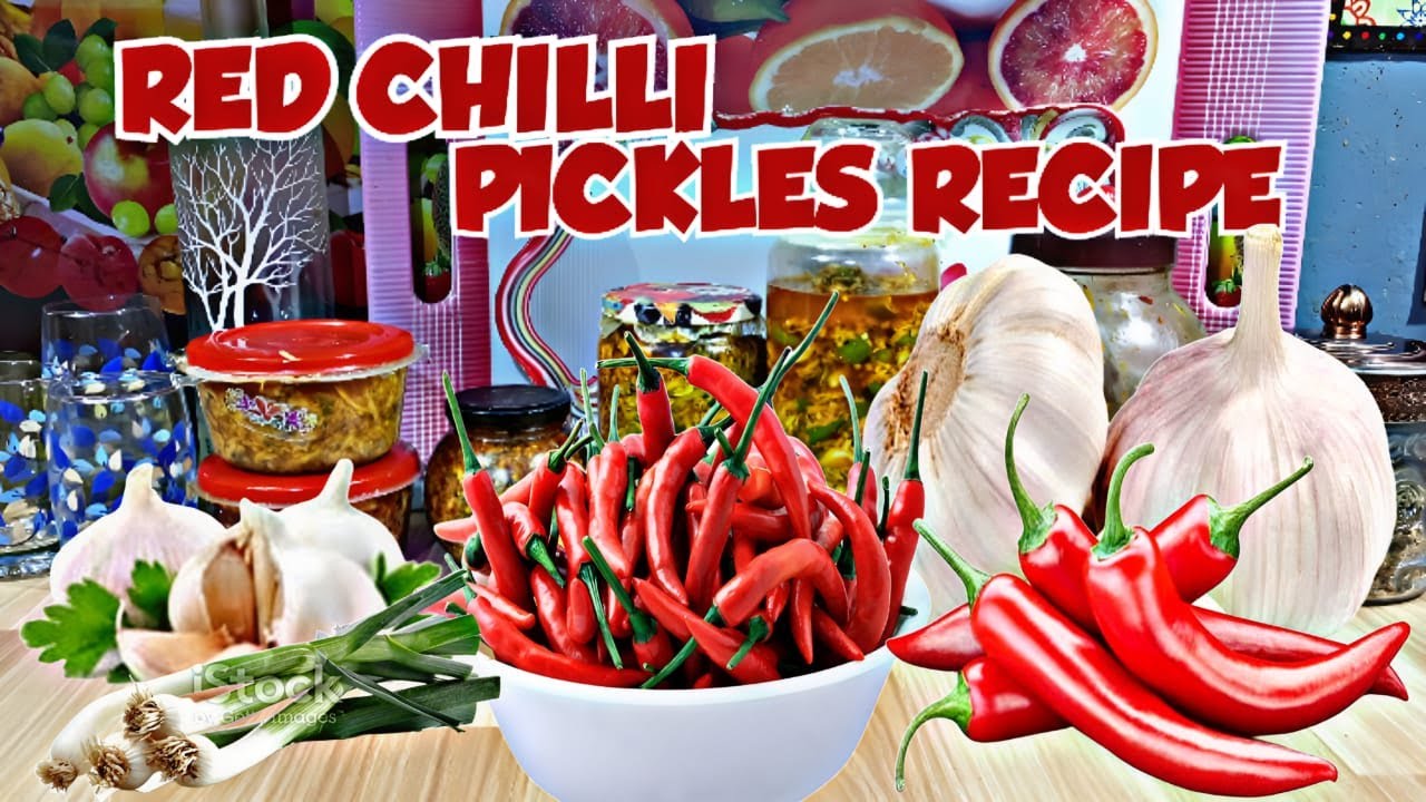 Lal mirch lehsan Ka achaar | Red chilli garlic pickle | homemade red ...
