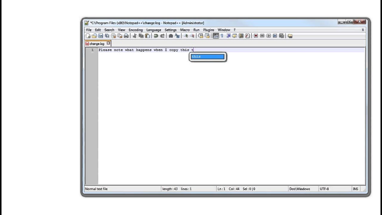 notepad ++ Copy problem ( minimize ) - YouTube