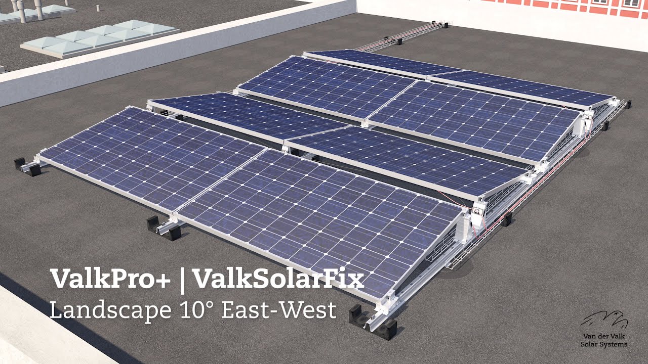 Installation video ValkPro+ L10 East-West with ValkSolarFix (Fixation ...