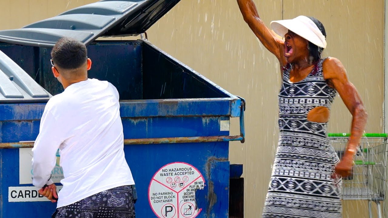Blind Man Garbage Water Prank! - YouTube