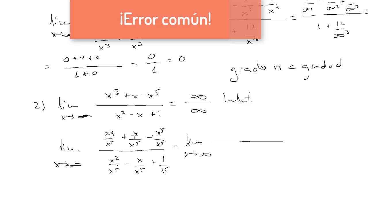 Indeterminaciones infinito/infinito - YouTube