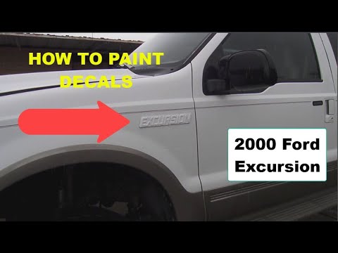 How to paint Decals on trucks and cars (2000 Ford Excursion) - YouTube