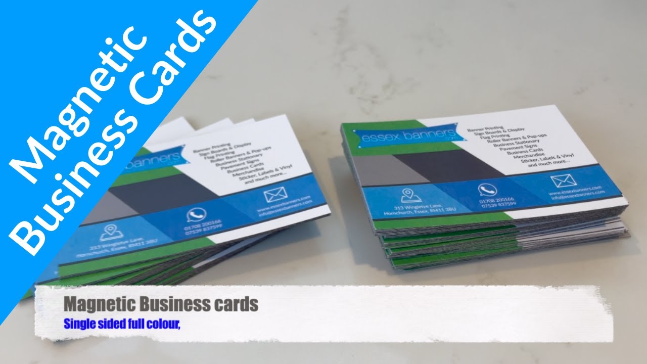 Magnetic Business Cards - Perfect for Plumbers! Essex Banners - YouTube