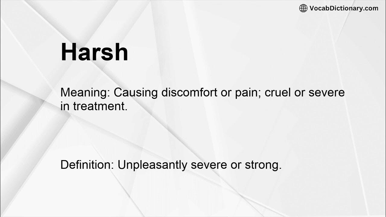 Harsh Meaning YouTube harsh-meaning-youtube