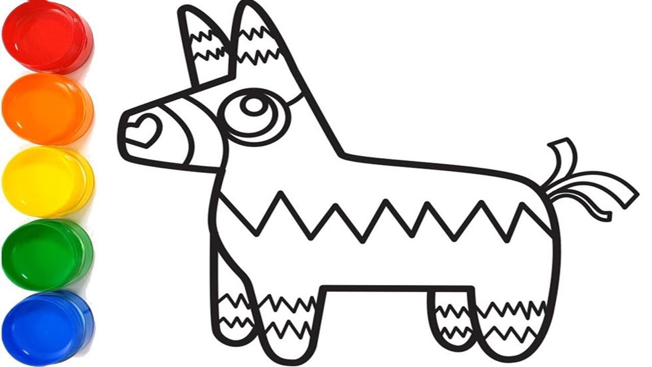 Let's Learn How to Draw Pinata Together | Drawing, Coloring, Painting ...