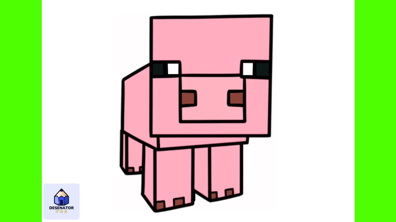 How To Draw A Pig From Minecraft | Easy Step-by-Step Tutorial for ...