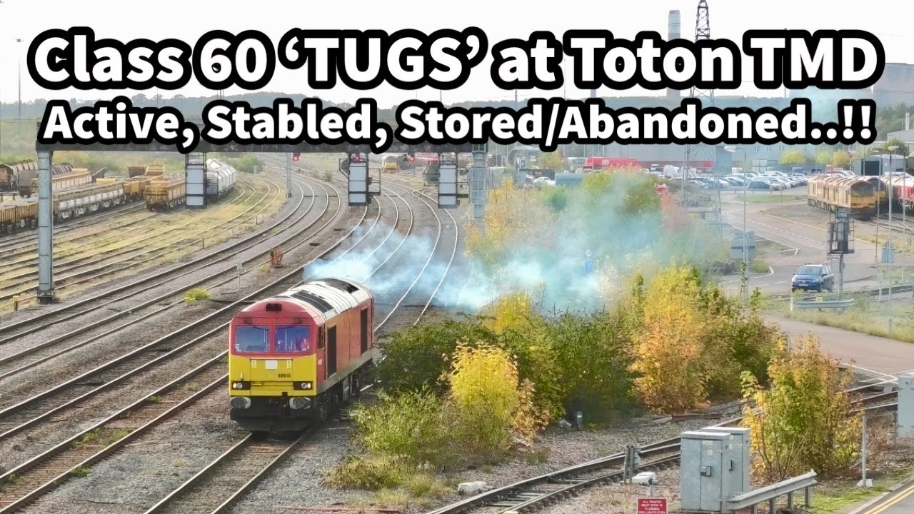 Class 60 LOCOS at Toton TMD - See the Full Mix! Light Engines, Shunting ...