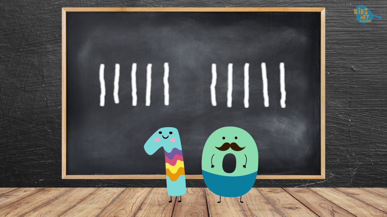 Learn To Count Number Counting To 10! Kids Art Cartoon - YouTube