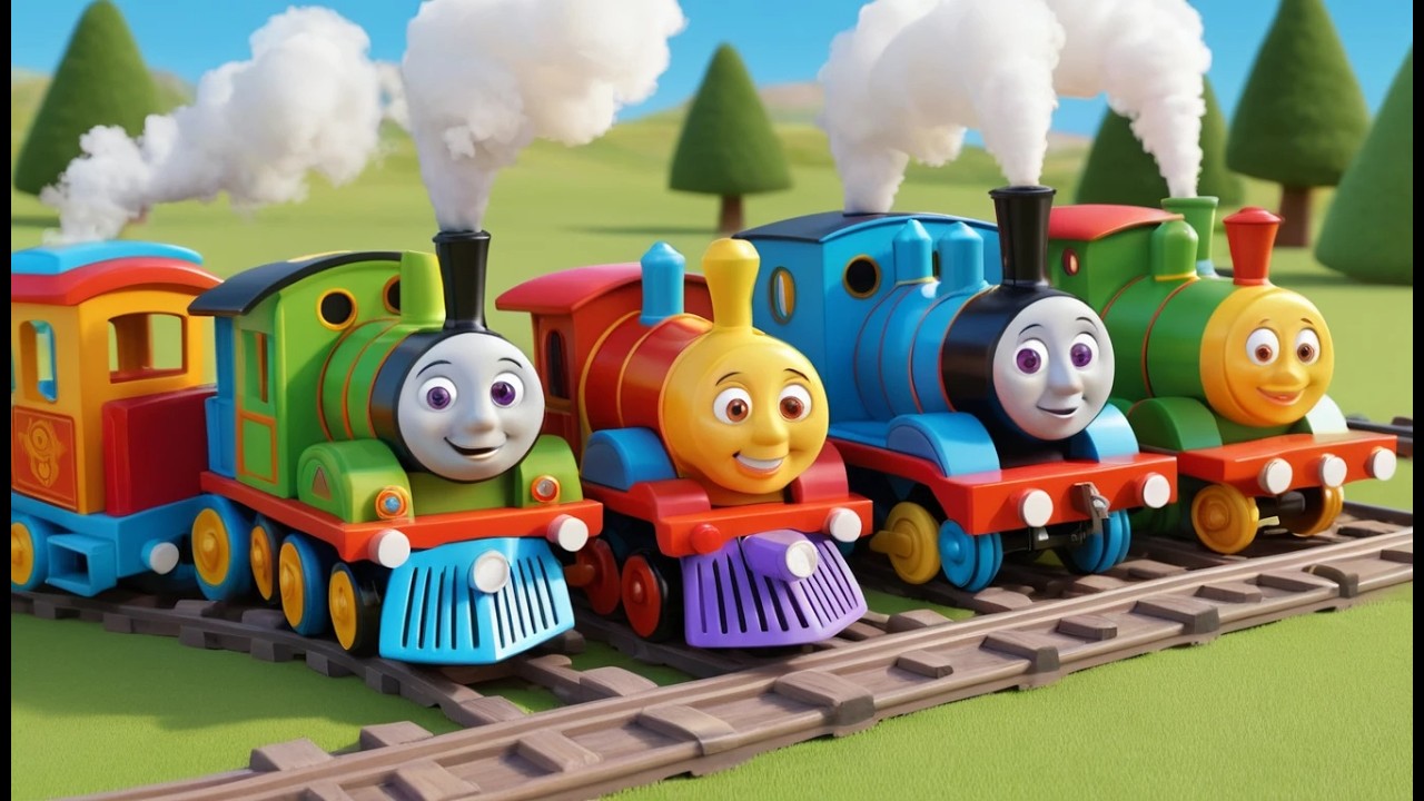 Seven Little Toy Trains Choo Choo Choo | Fun Train Song & Counting ...