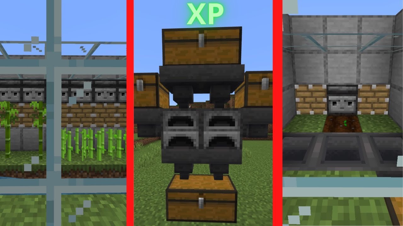 Top 5 Granjas mas sencillas para Minecraft Bedrock 1.17.41 - YouTube