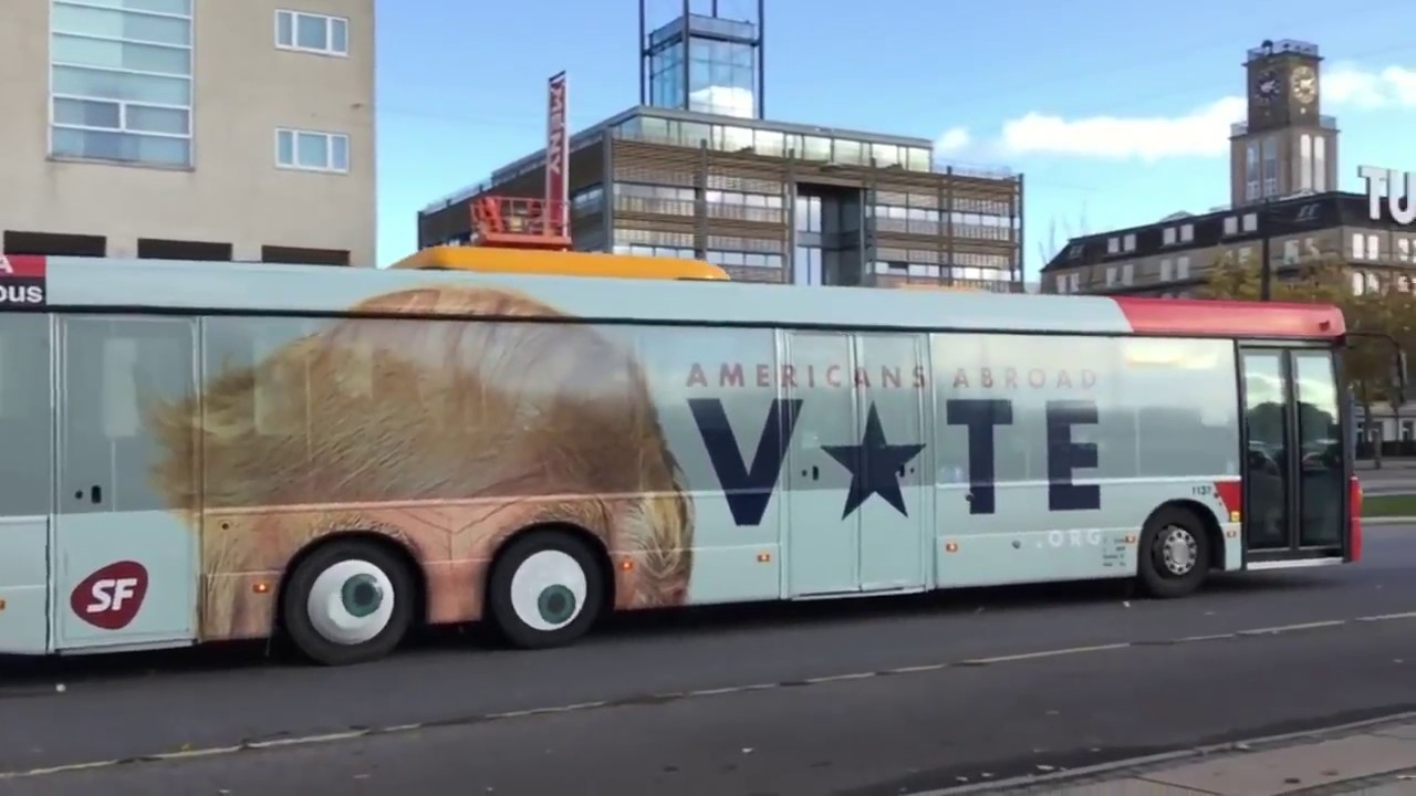 Donald Trump bus Commercial in Copenhagen Denmark ! - YouTube