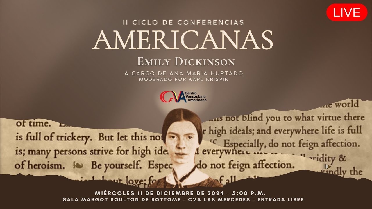 (EN VIVO) "Emily Dickinson" con Ana María Hurtado y Karl Krispin ...