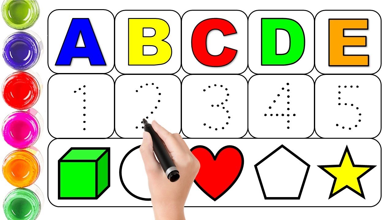 Let's trace & write uppercase ABCDE for preschool toddlers and kids ...