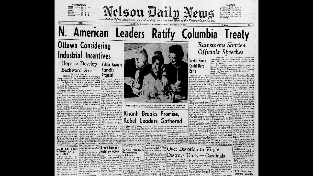 F8 Columbia River Treaty Ratification Ceremony | September 16, 1964 ...