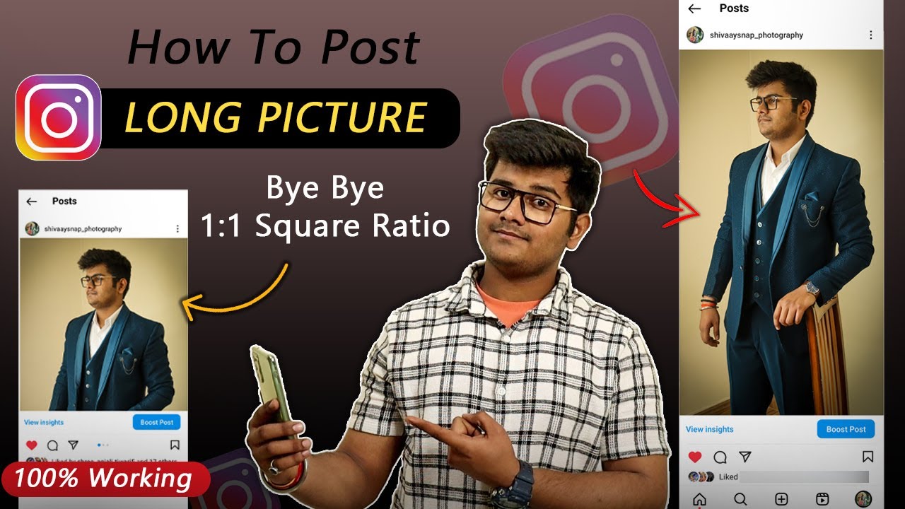 How To Post Long Pic On Instagram | Long Pic Kaise Post Kare | Insta ...