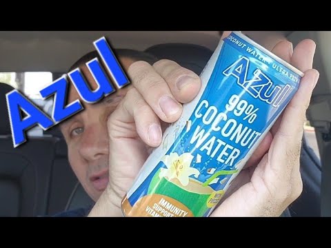 Azul coconut water with chunks - YouTube