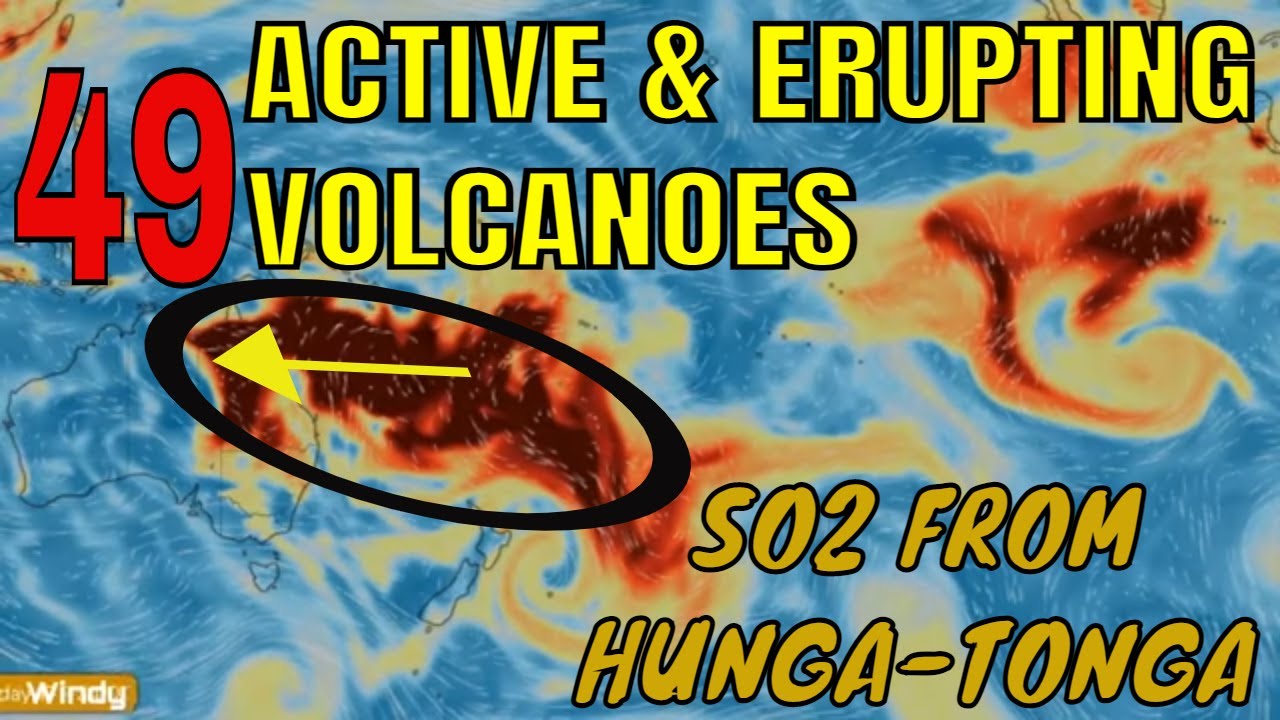 Hunga-Tonga Volcano Sends ASH 90,000 FEET! / UNBELEIVABLE So2 Forecast ...