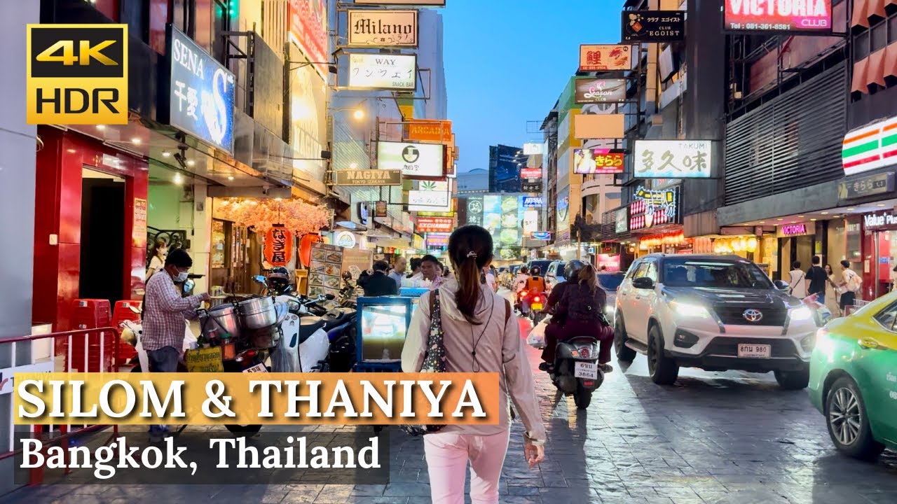 [BANGKOK] Evening Walk in Downtown Silom Road & Soi Thaniya | Thailand ...