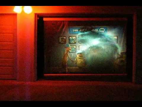 Halloween big screen projector monsters stripped Monitor - YouTube