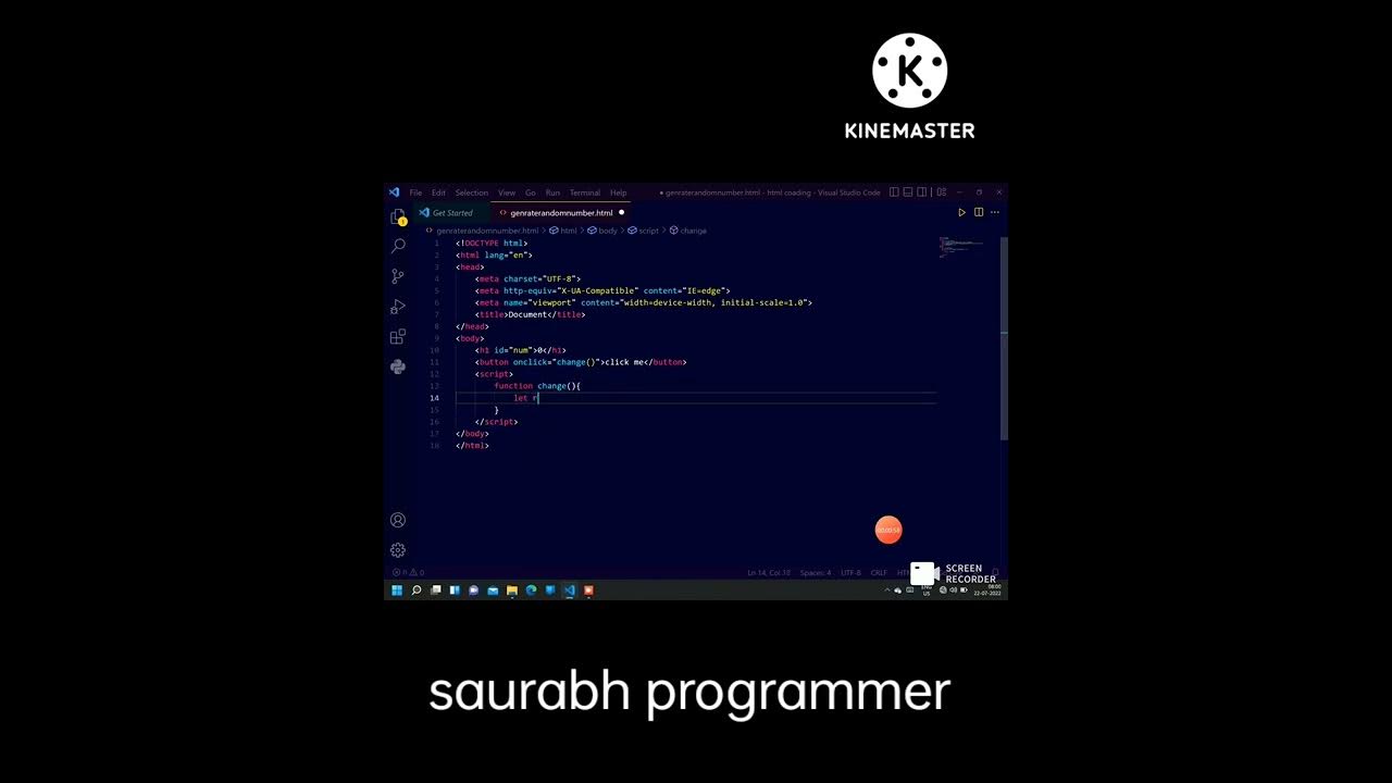 How to generate random number. using javascript #javascript #html # ...