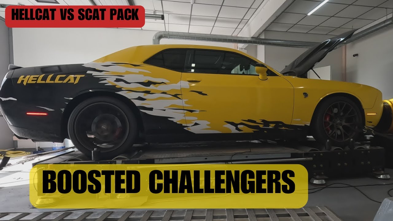 BOOSTED CHALLENGERS: Meth injected HELLCAT VS Vortech SCAT PACK - YouTube