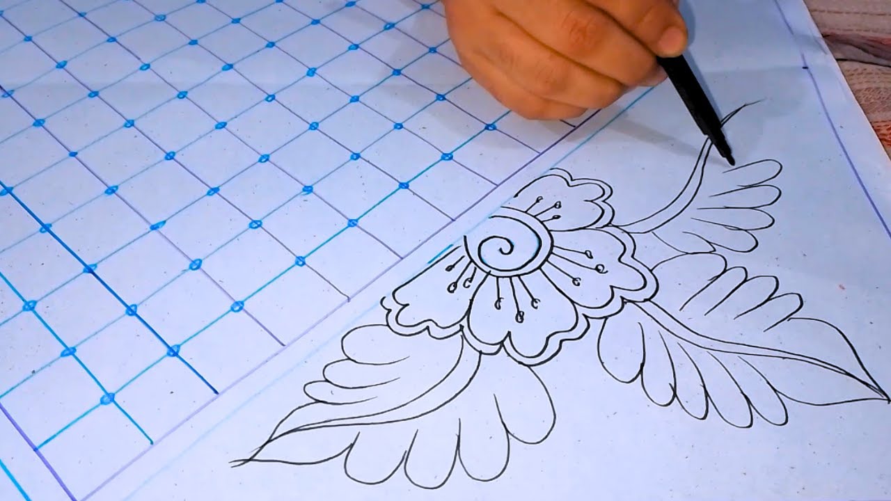 নকশি কাঁথার ফুলের ডিজাইন/nokshi kathar fuler design - YouTube