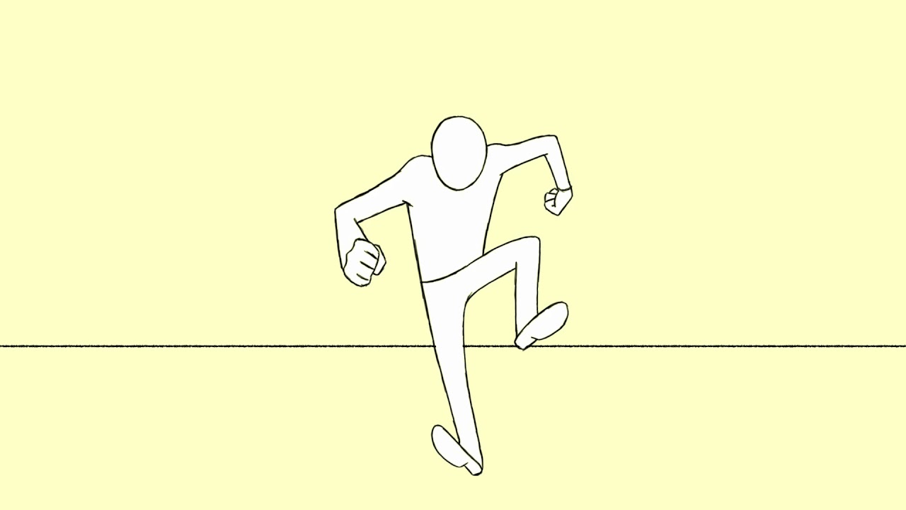 Animation Exercise: Cartoon Front View Run - YouTube