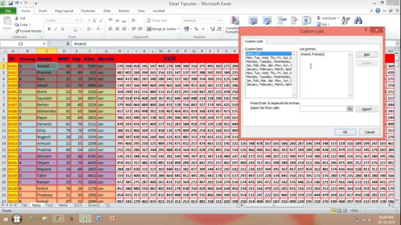 Create A Custom Map With Lists In Excel 2010 Shbpo 2788