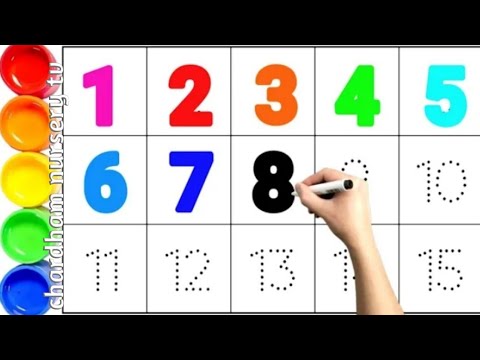 one two three Counting song, 123, 12345, colours name,1 to 100 , counting for toddlers,#counting ...