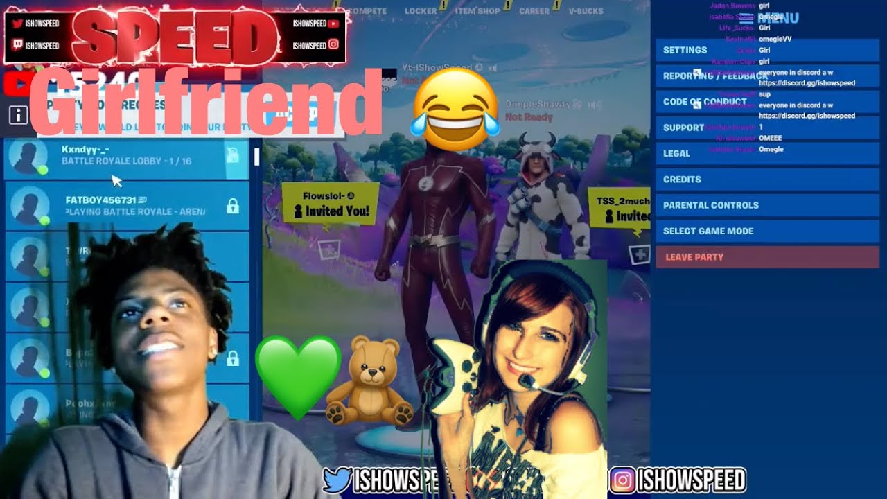 Speed Playing Fortnite With His New Girlfriend - YouTube