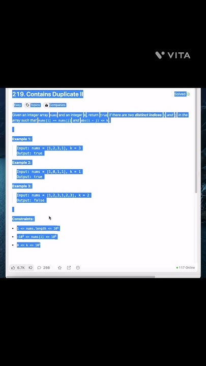 Contains Duplicate Ii Interview Prep Quick Revision Java Sliding Window Leetcode 219