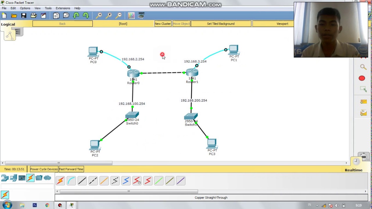 routing static cisco packet tracer tkjsmkn4 kotserang irfan - YouTube