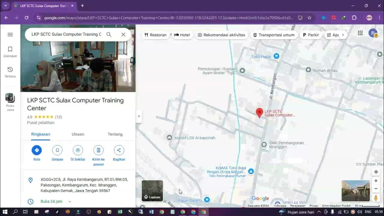 tips mengukur luas tanah dengan google maps highlight - YouTube