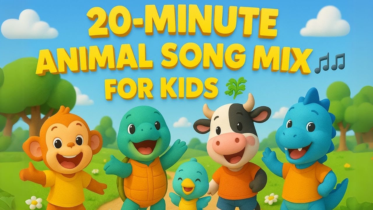 20-Minute Animal Song Mix for Kids 🐾🎶 | Nonstop Fun & Learning | Dance ...
