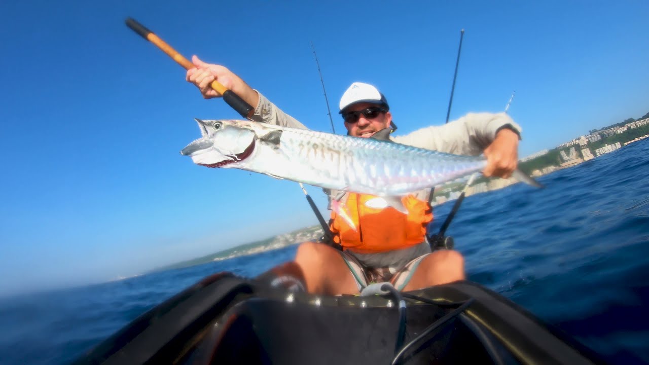 Kayak fishing when the Couta are on the bite, Umdloti Durban North ...