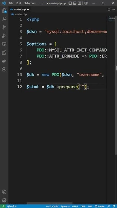 PHP and MySQL Connection with PDO #shorts - YouTube