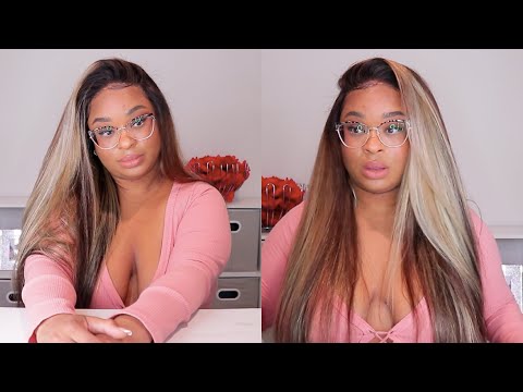 Asteria Hair | PRE COLORED BLONDE HIGHLIGHTS | STRAIGHTENING MY LACE FRONTAL WIG