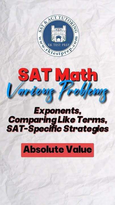 Absolute Value SAT Tricks You NEED to Know! 💡 #SATMath #QuickTips - YouTube