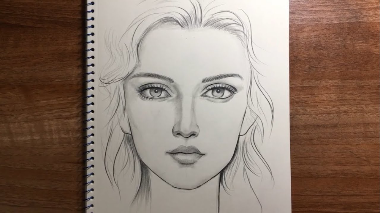 How to draw a beautiful girl's face easily step by step || drawing ...