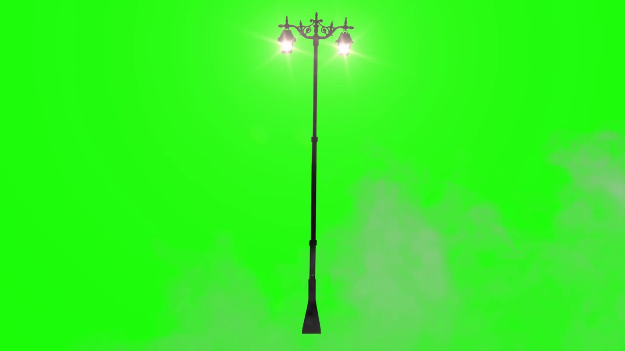 Street Light and Mist Free Green Screen - YouTube