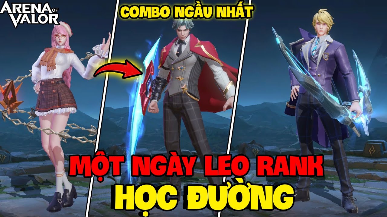 VUX MỘT NGÀY LEO RANK VỚI BIỆT ĐỘI HỌC ĐƯỜNG COMBO SIÊU NGẦU LIÊN QUÂN ...