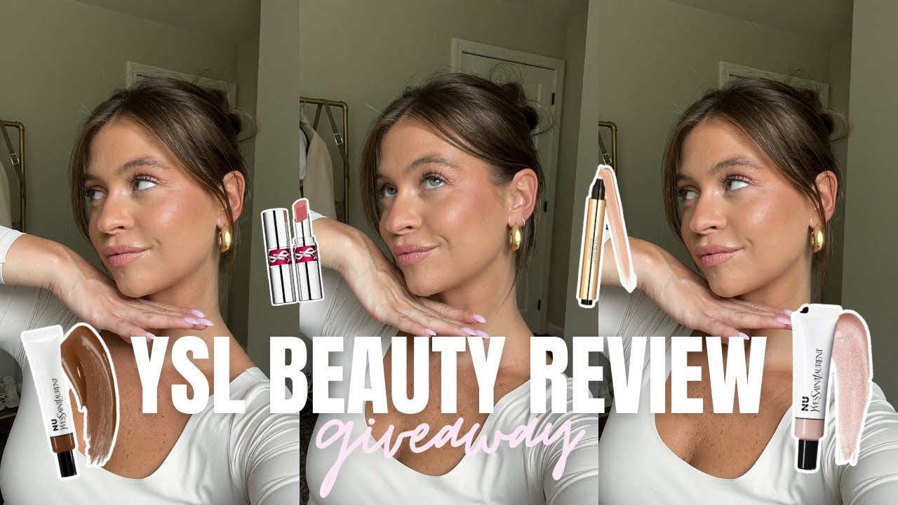 YSL BEAUTY TRY ON HAUL AND REVIEW *GIVEAWAY* - YouTube