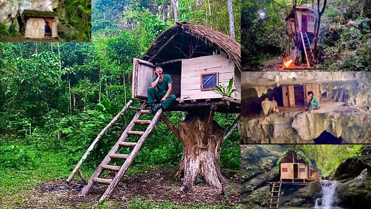 My top jungle shelter, building a shelter - YouTube