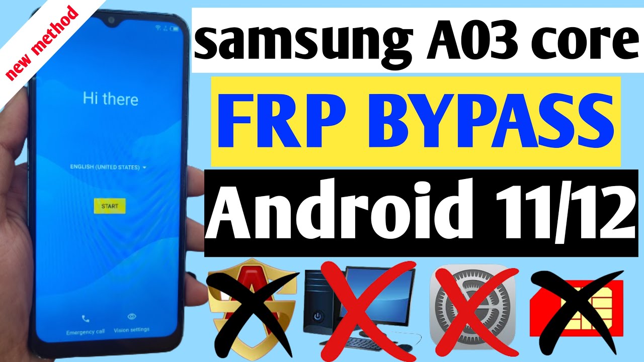 Samsung A03 Core (SM-A032F) Frp Bypass Android 11/12 | Samsung A03 Google Account Unlock |frp ...