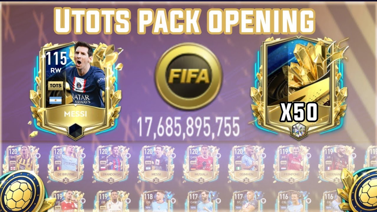 17 BILLION COINS GAINED! 50 UTOTS PACK OPENING INSANITY | UTOTS MESSI ...