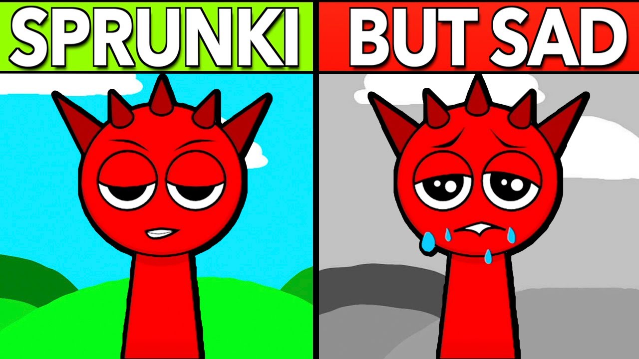 Happy Sprunki Vs Sad Sprunki Version ALL REACTIONS New Incredibox Mod ...