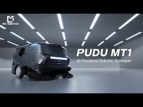 AI Powered Robotic Sweeper - PUDU MT1 - Dubai - UAE - MIC Robotics - YouTube